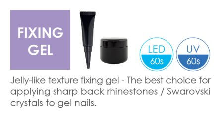 FIXING GEL | Jelly-like texture which is not fluid nor stringy.